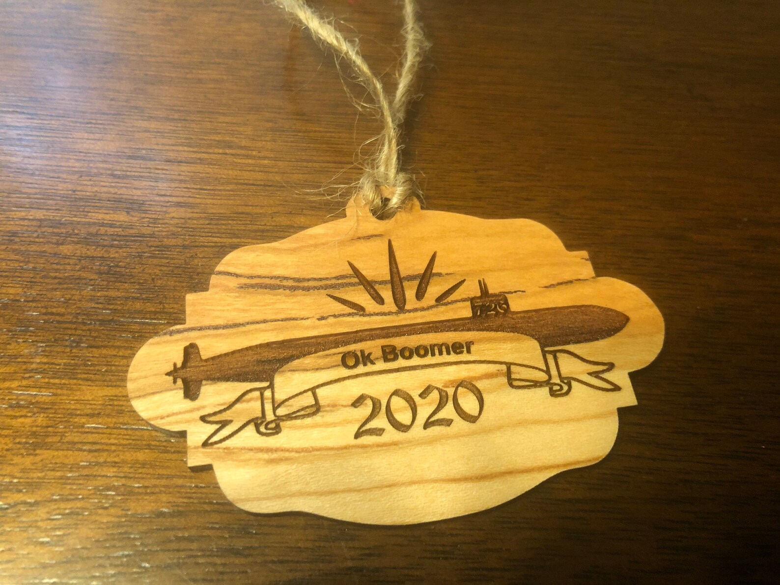Wooden Ok Boomer Submarine Ornament - Etsy