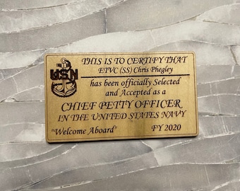 BETTER U.S. Navy Chief Petty Officer CPO Creed Framed - Etsy