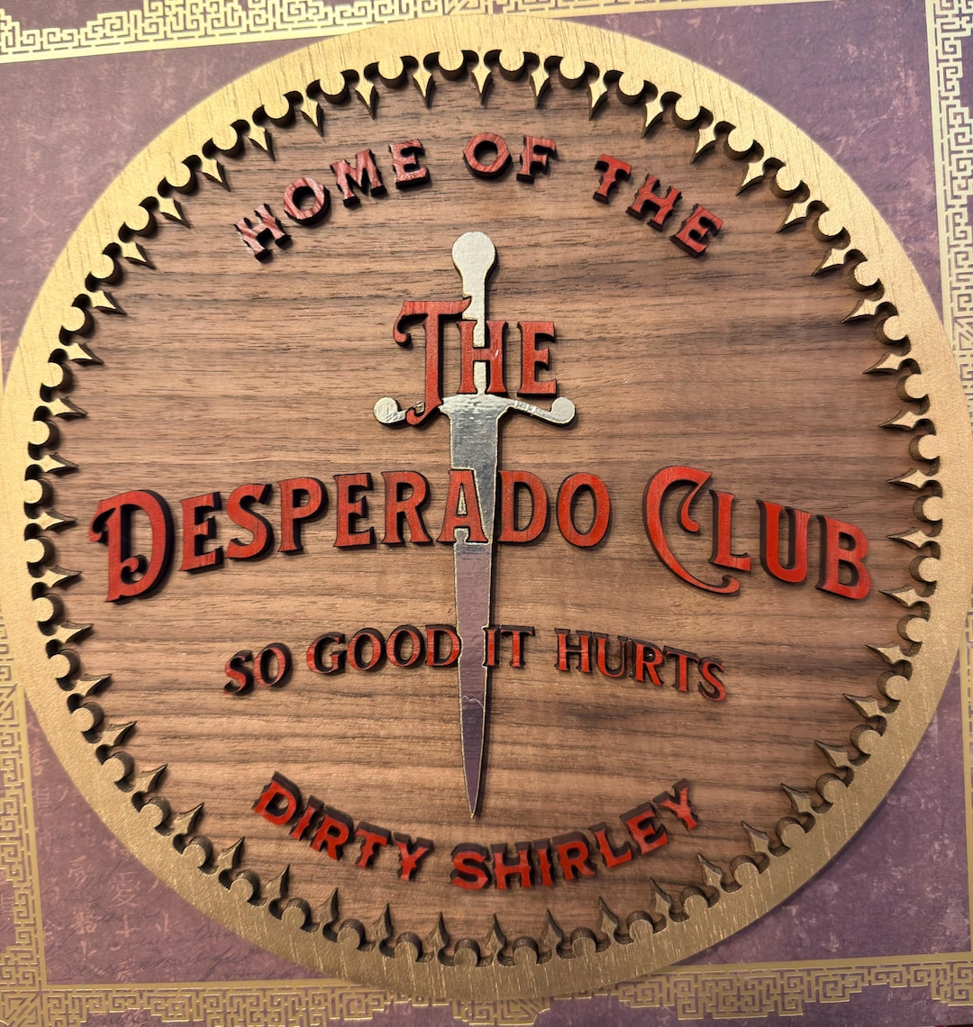 Dungeon Crawler Carl Wooden Desperado Club Sign Etsy