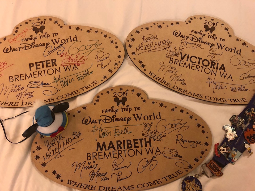 UNOFFICIAL Wooden Disney Disneyworld / Disneyland / Disneycruise ...