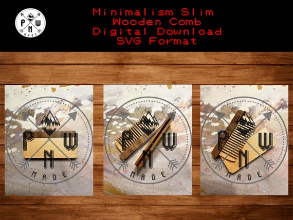 Digital Design SVG Laser File Laser Pattern Wooden Comb - Etsy