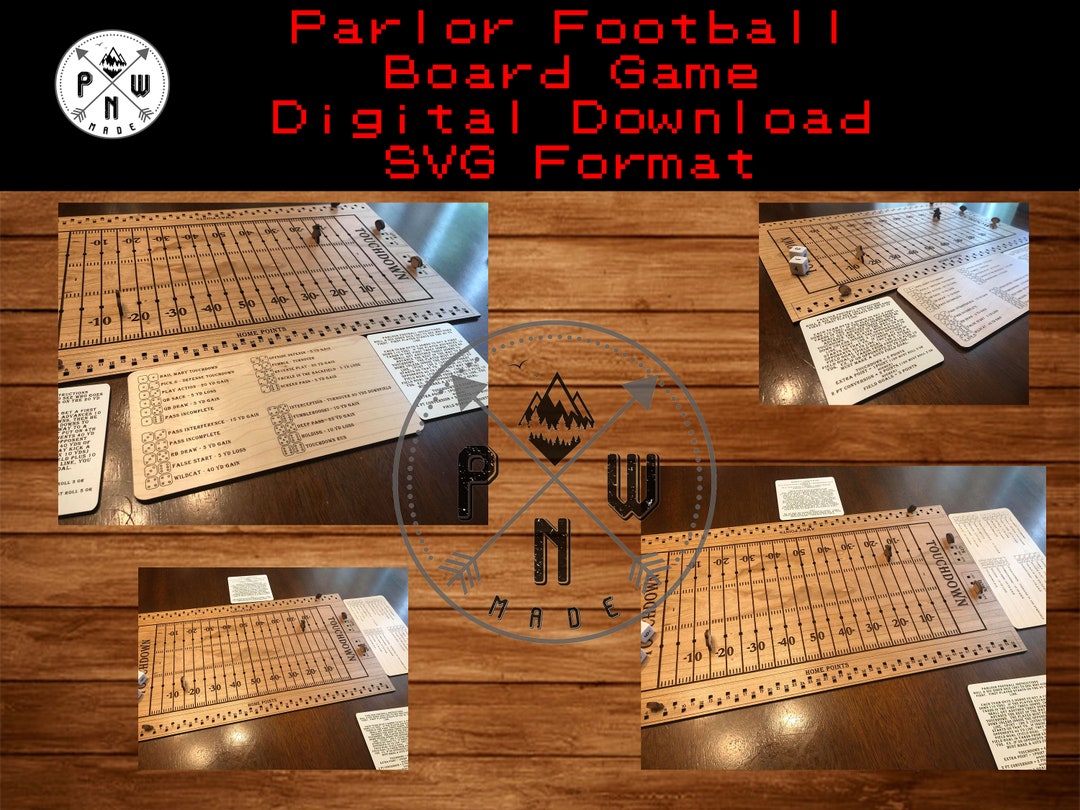 Parlor Football Board Game Template: Laser Cut SVG File (digital ...