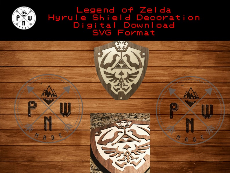 Zelda Hyrule Shield Laser Cut File: SVG Template (digital Download) - Etsy