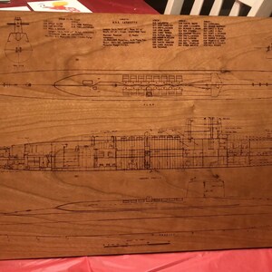 Laser Engraved Lafayette and Ethan Allen Class SSBN Submarine ...