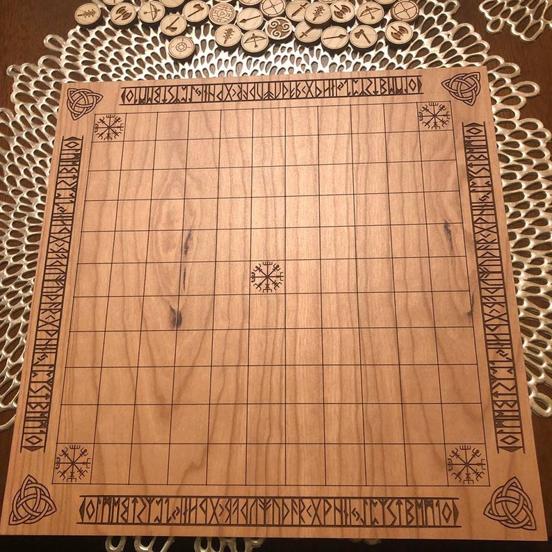 Laser Engraved Wooden Norwegian Hnefatafl, Welsh Tawlbwrdd & Modern ...