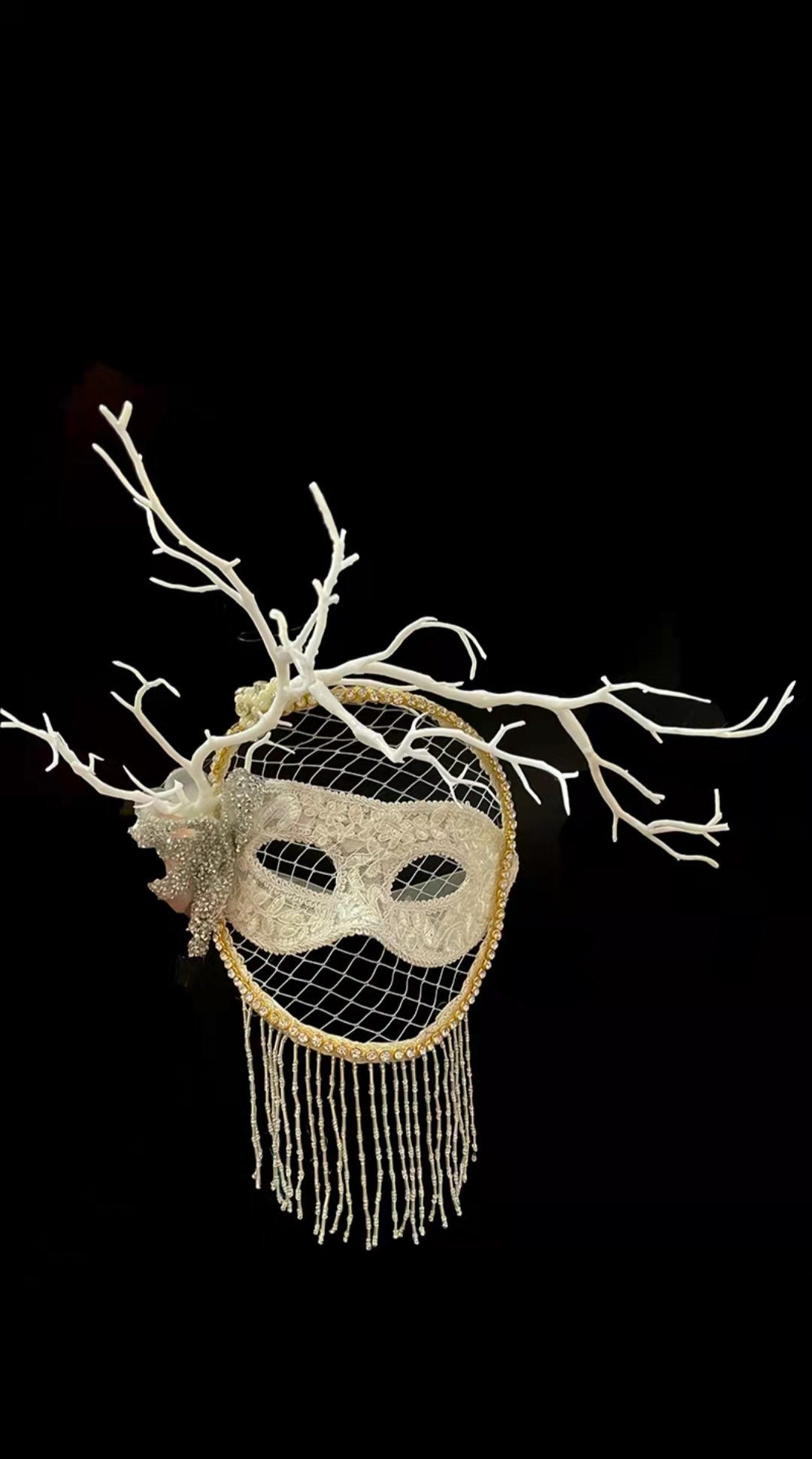 Fairy White Party Mask - Etsy