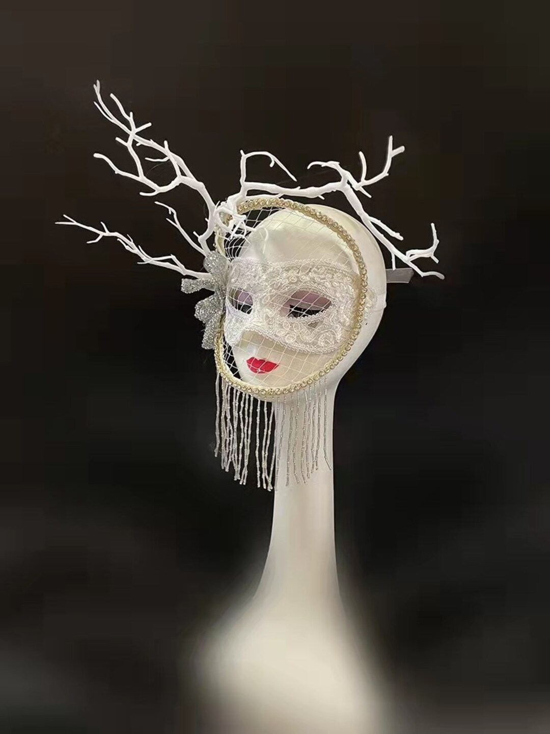 Fairy White Party Mask - Etsy