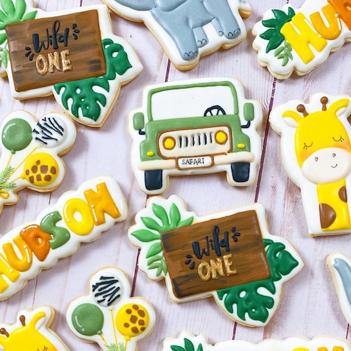 Safari Themed Cookies Wild One Cookie Jungle Animal Cookies - Etsy