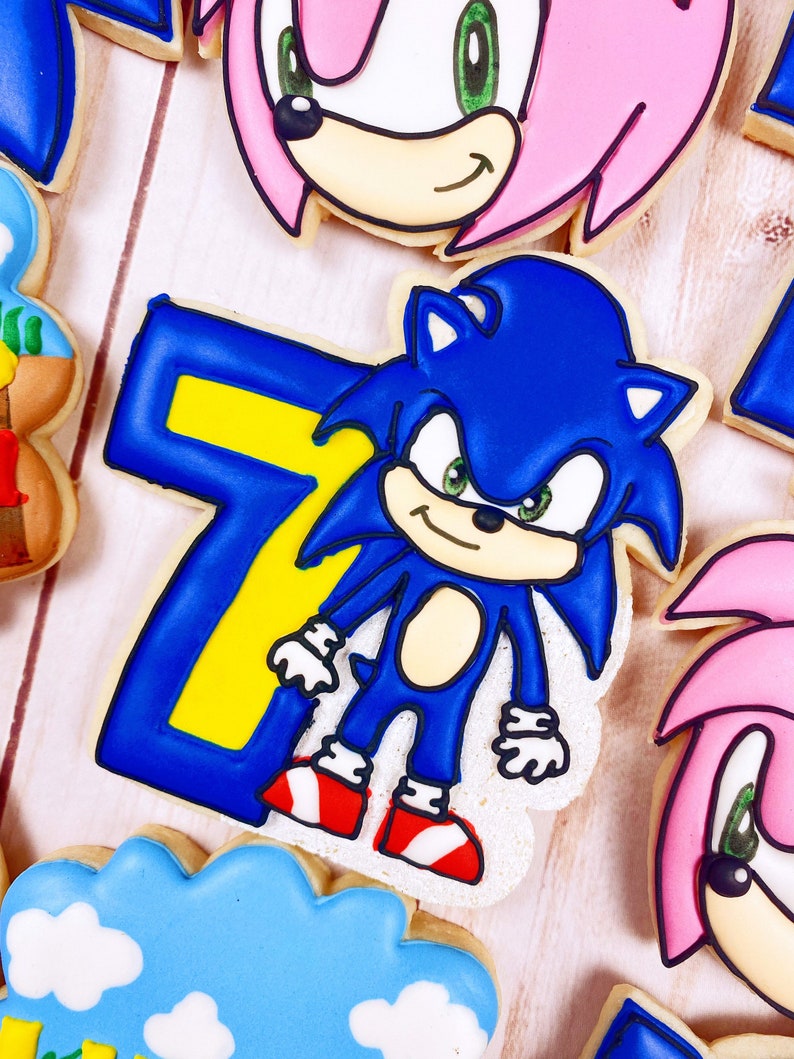 Sonic the Hedgehog Inspired Sugar Cookies - Etsy