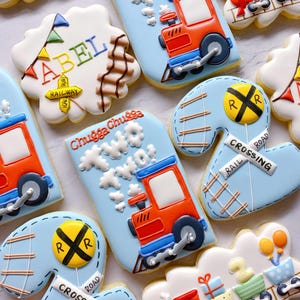Chugga Chugga Two Two Train Themed Birthday Sugar Cookies - Etsy