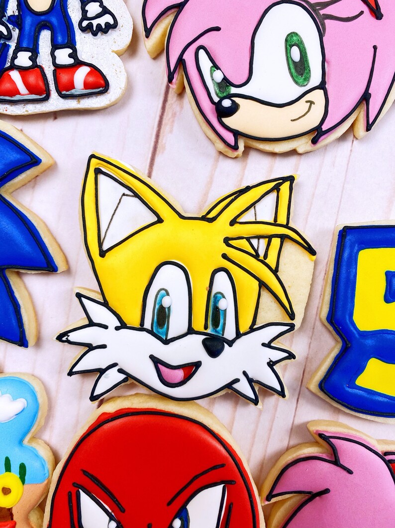 Sonic the Hedgehog Inspired Sugar Cookies - Etsy