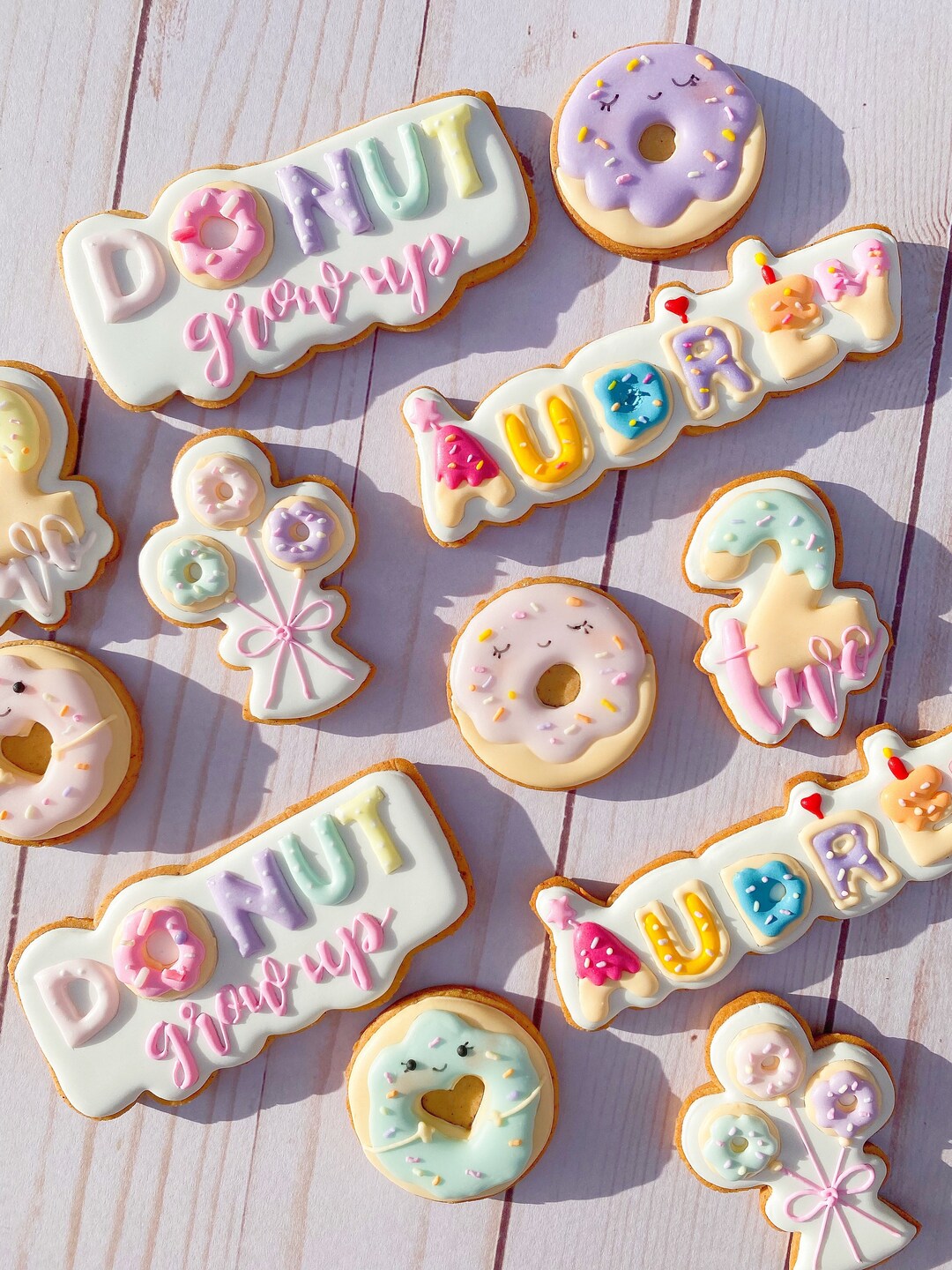 Donut Cookies - Donut Grow up Themed Cookies - Etsy