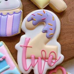 Two Sweet Birthday Sugar Cookies, Sweet Treats Sugar Cookies - Etsy