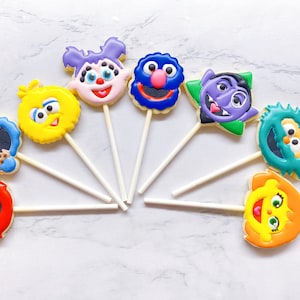 Sesame Street Inspired Cookie Pops - Sesame Street Birthday Party ...
