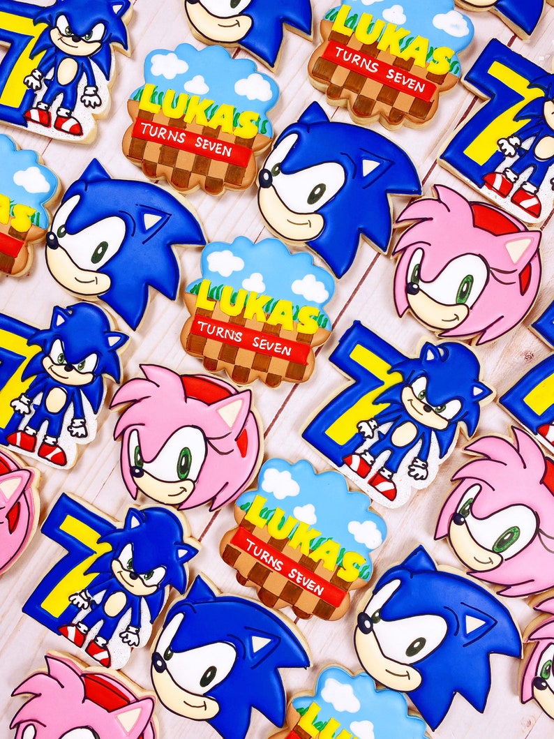Sonic the Hedgehog Inspired Sugar Cookies - Etsy