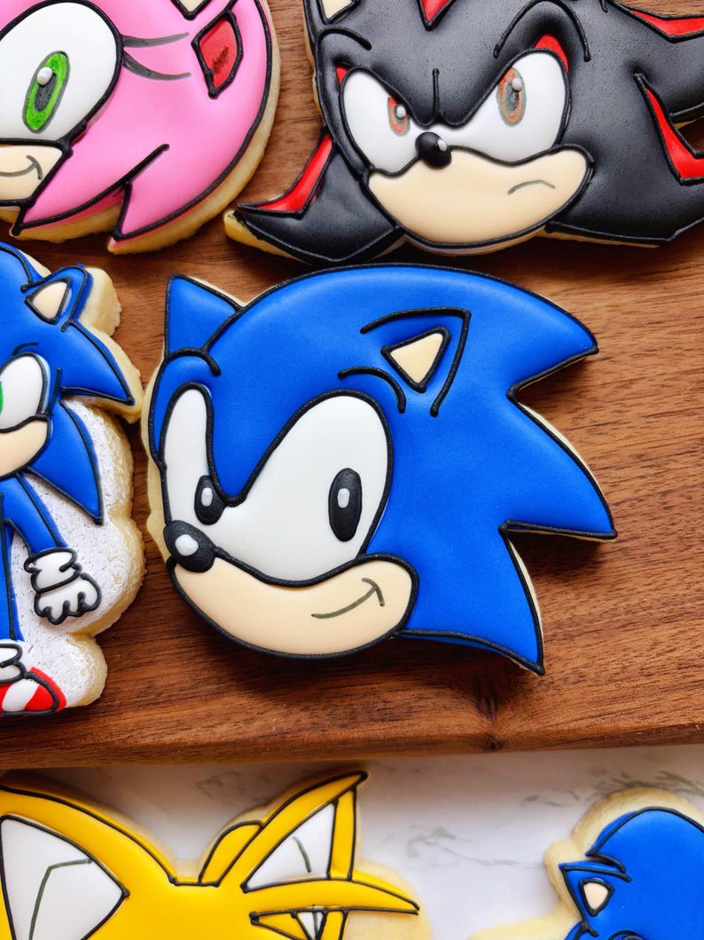 Sonic the Hedgehog Inspired Sugar Cookies - Etsy