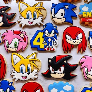 Sonic the Hedgehog Inspired Sugar Cookies - Etsy