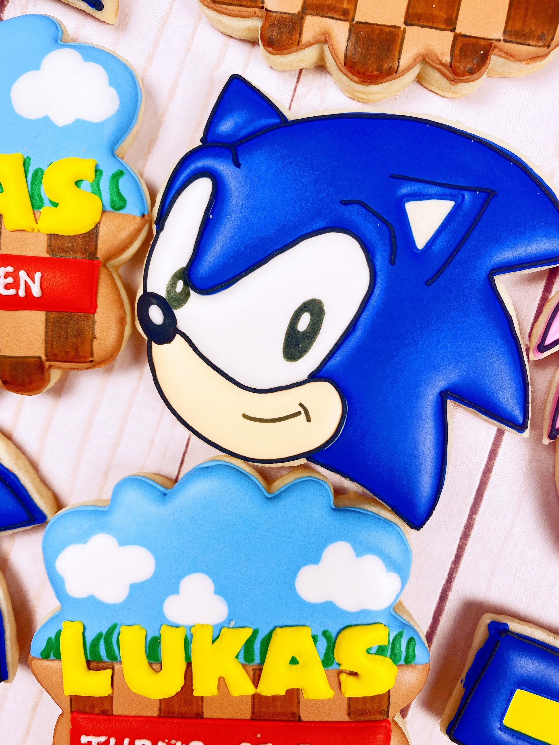 Sonic the Hedgehog Inspired Sugar Cookies - Etsy