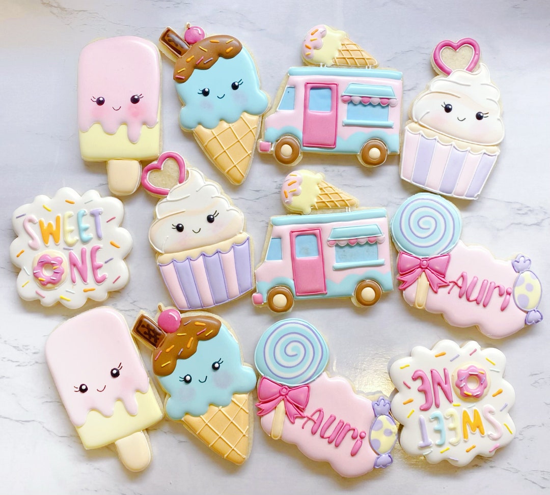 Sweet One Birthday Sugar Cookies, Two Sweet Birthday Sugar Cookies - Etsy