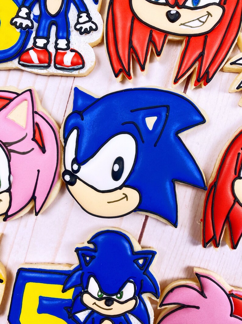 Sonic the Hedgehog Inspired Sugar Cookies - Etsy