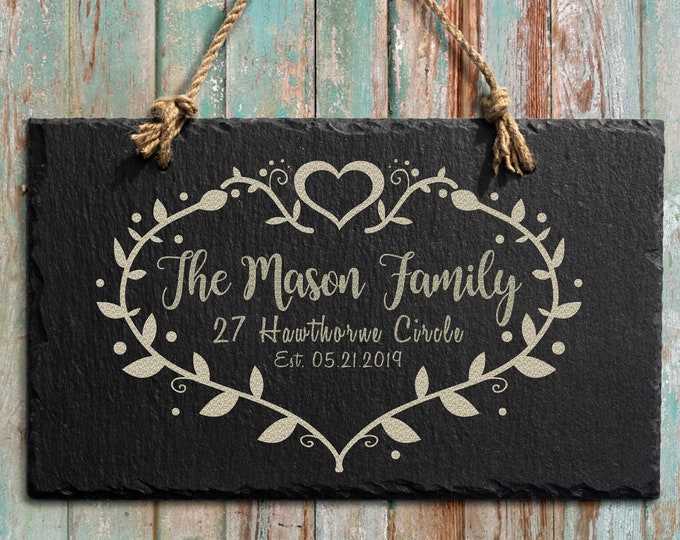 Home Sign Slate Sign 11 3/4 X 7 Home Decor Door - Etsy