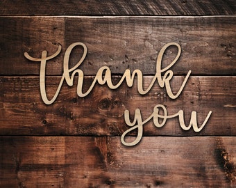 Wooden thank you | Etsy