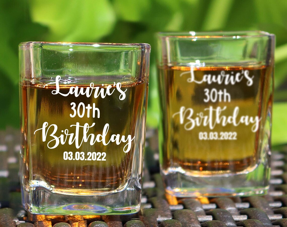 Birthday Shot Glasses Birthday T Birthday Party Favor Etsy