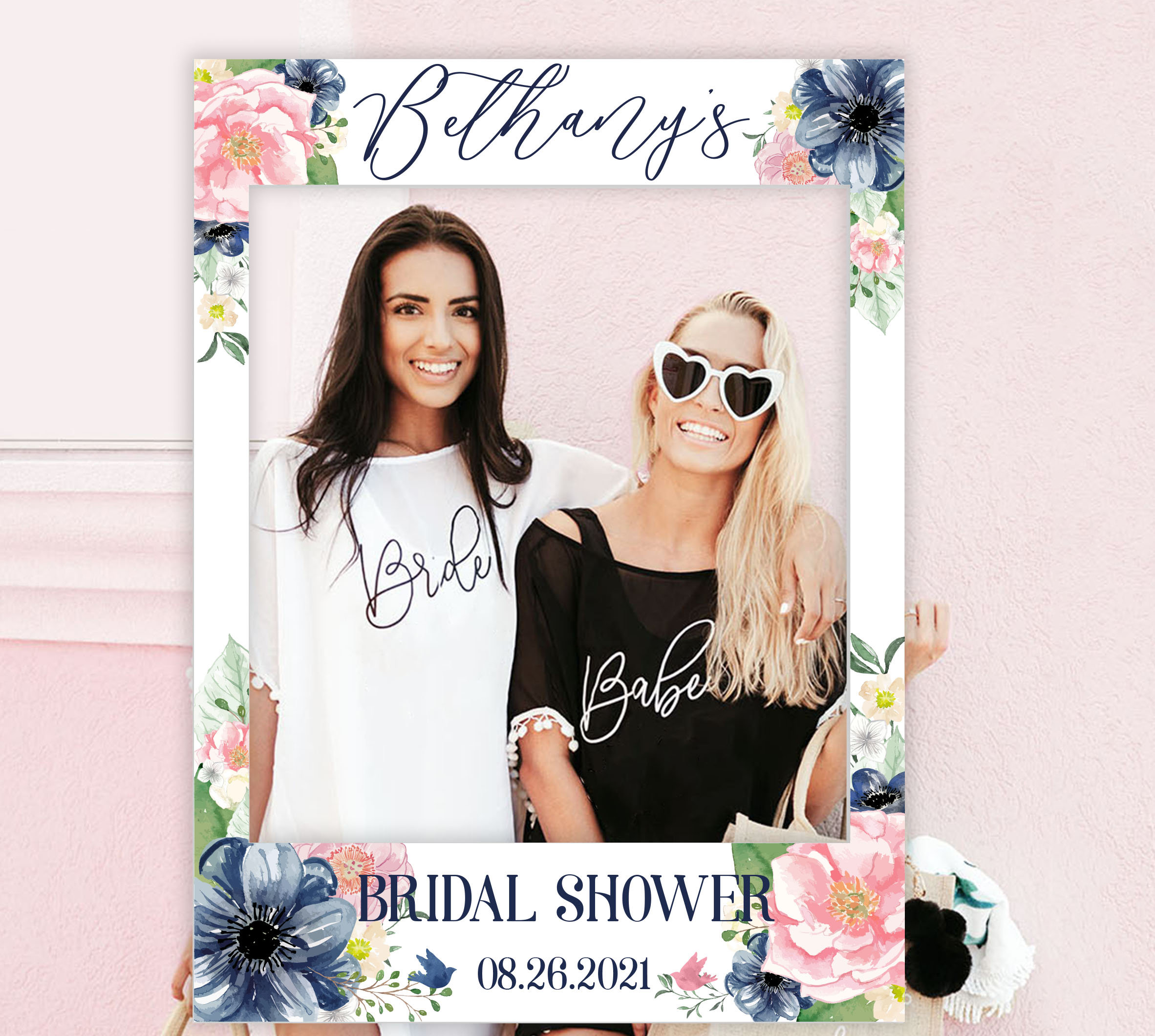 Photo Prop Frame, Bridal Shower Photo Prop Frame, Wedding Photo Props ...