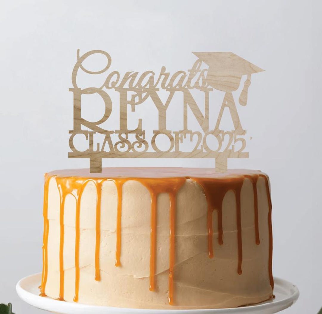 Congrats Class Cake Topper, Graduation Cake Topper, Custom Graduation ...