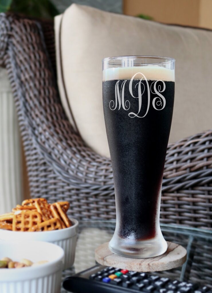 Monogram Beer Glasses Custom Beer Glass Wedding Gift Gifts - Etsy