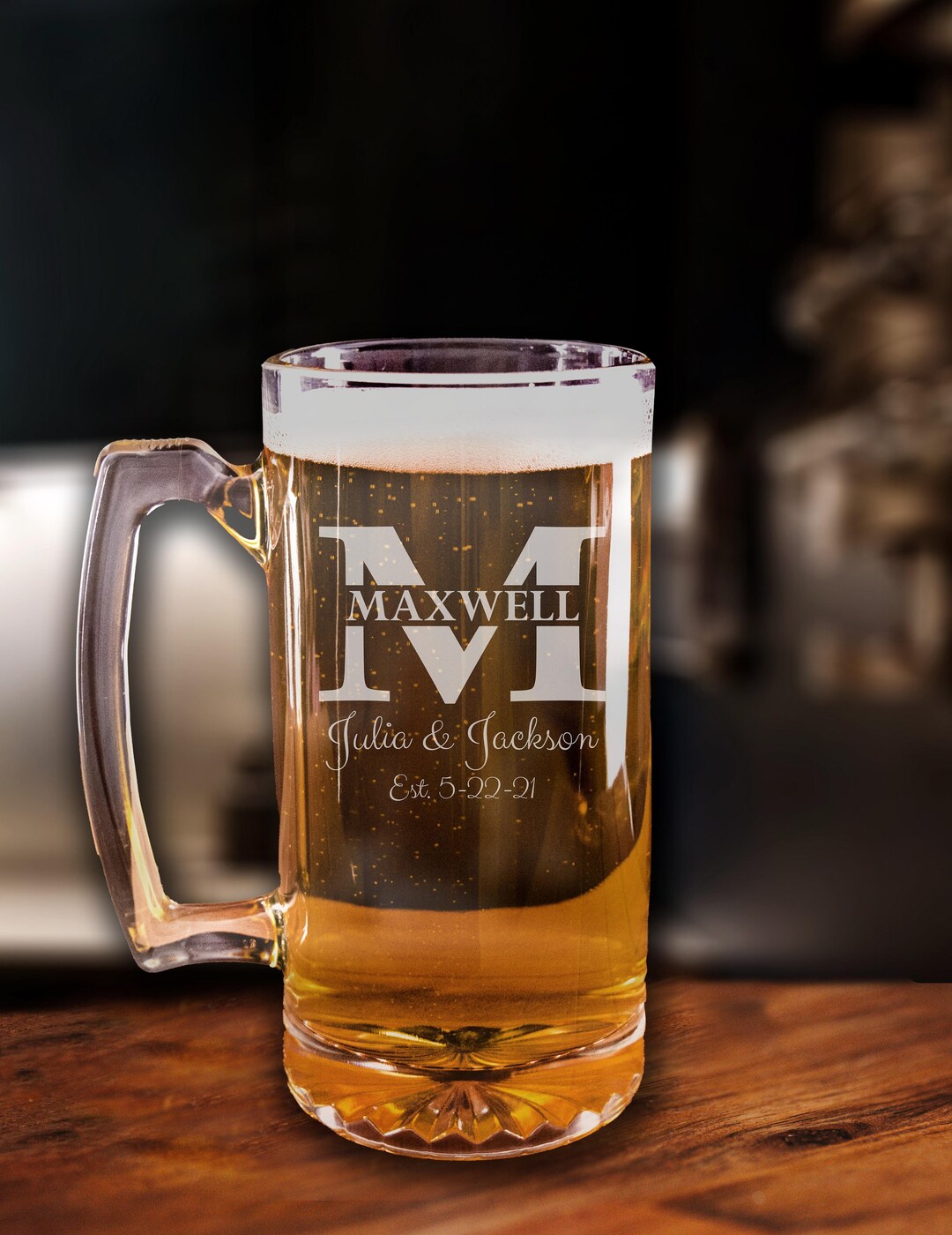 Personalized Monogram Wedding Beer Mug Custom Beer Mug - Etsy