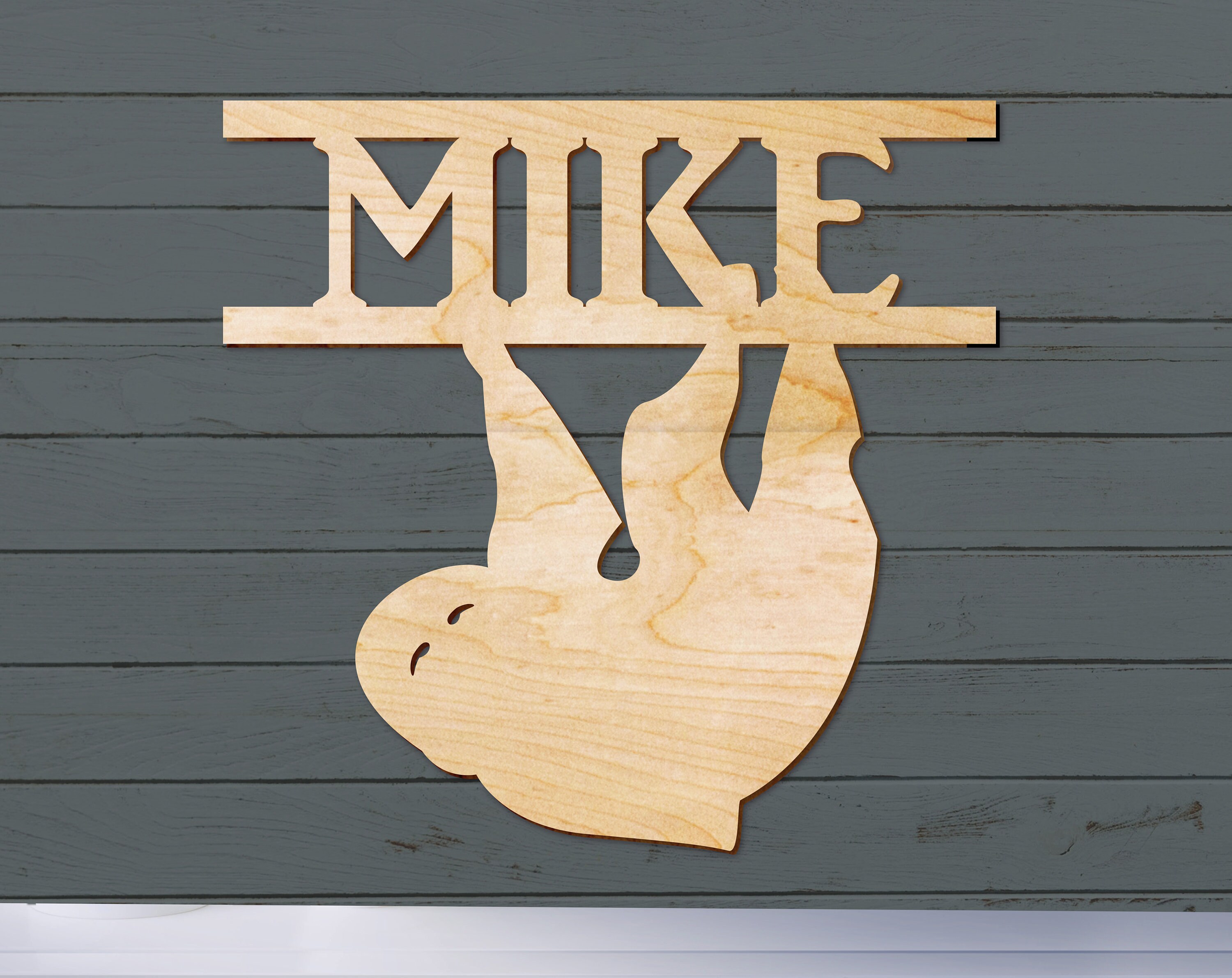 Sloth Name Sign Nursery Decor Personalized Wood Sign Wooden - Etsy