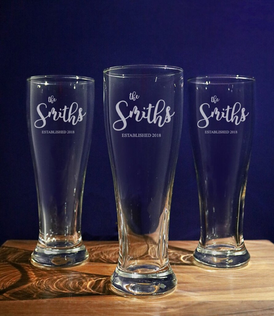 Personalized Wedding Pilsner Glass Custom Pilsner Glass | Etsy