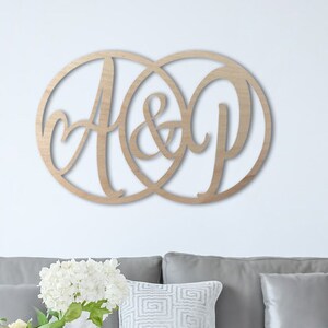 Initial Wood Sign, Custom Wood Sign, Wooden Monogram Sign, Wedding Sign ...