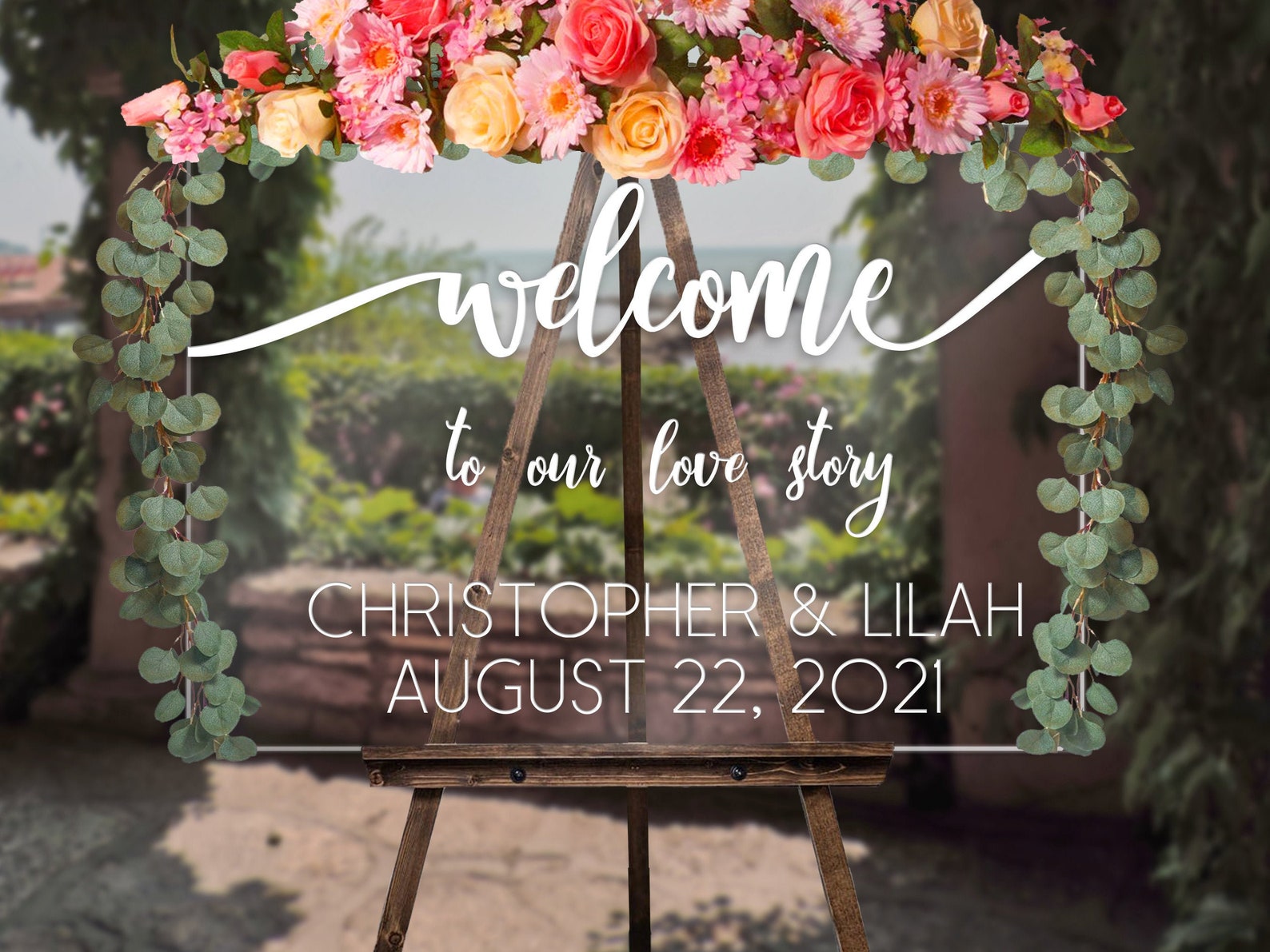 Wedding Sign - Clear Acrylic Wedding Sign - Custom Wedding Sign ...