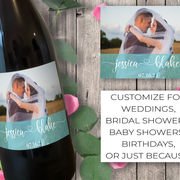 Photo Wine Label - Etsy