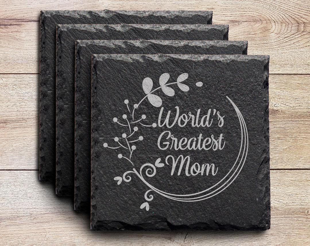 Mother's Day Slate Coasters, Mothers Day Gift, Drink Coasters, Slate ...
