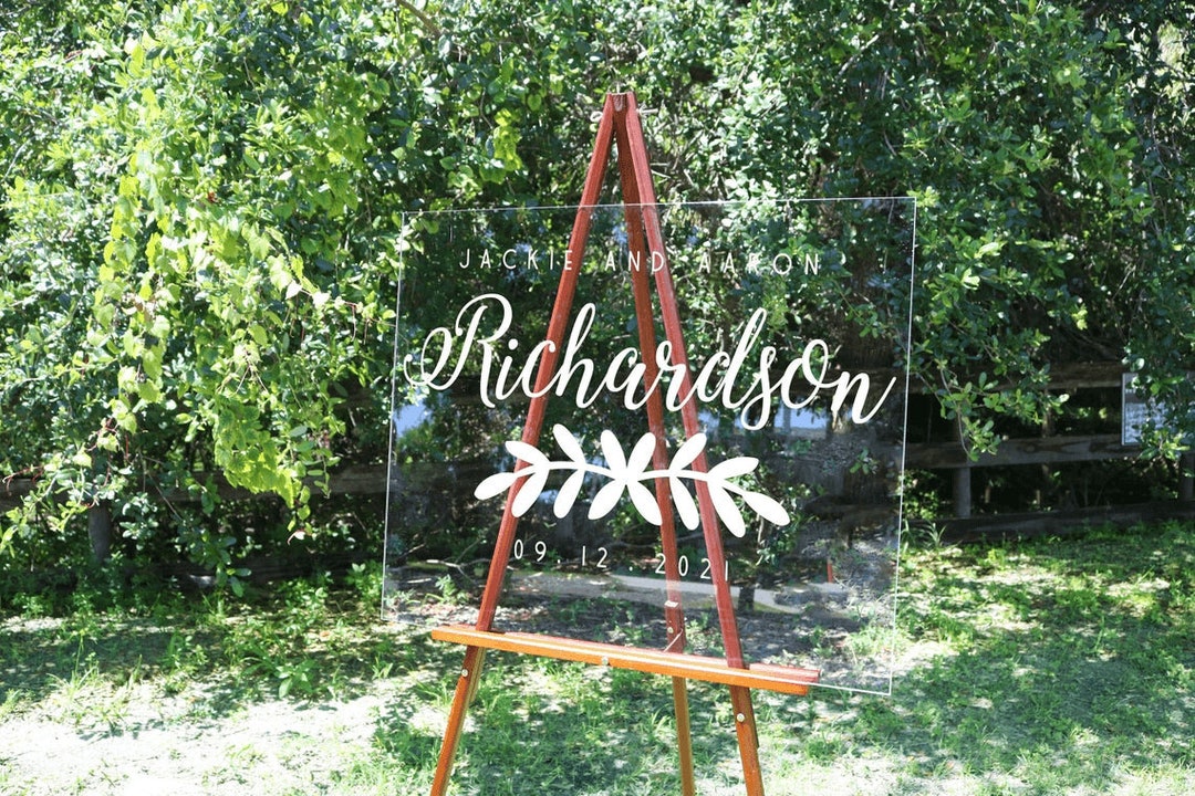 Wedding Sign - Clear Acrylic Wedding Sign - Custom Wedding Sign ...