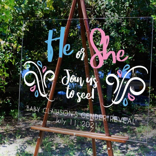 Printable Gender Reveal Drink Signs Printable Gender Reveal | Etsy