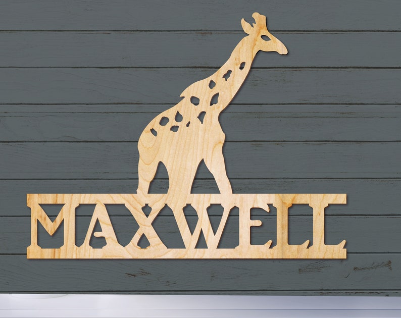 Giraffe Name Sign Nursery Decor Personalized Wood Sign - Etsy