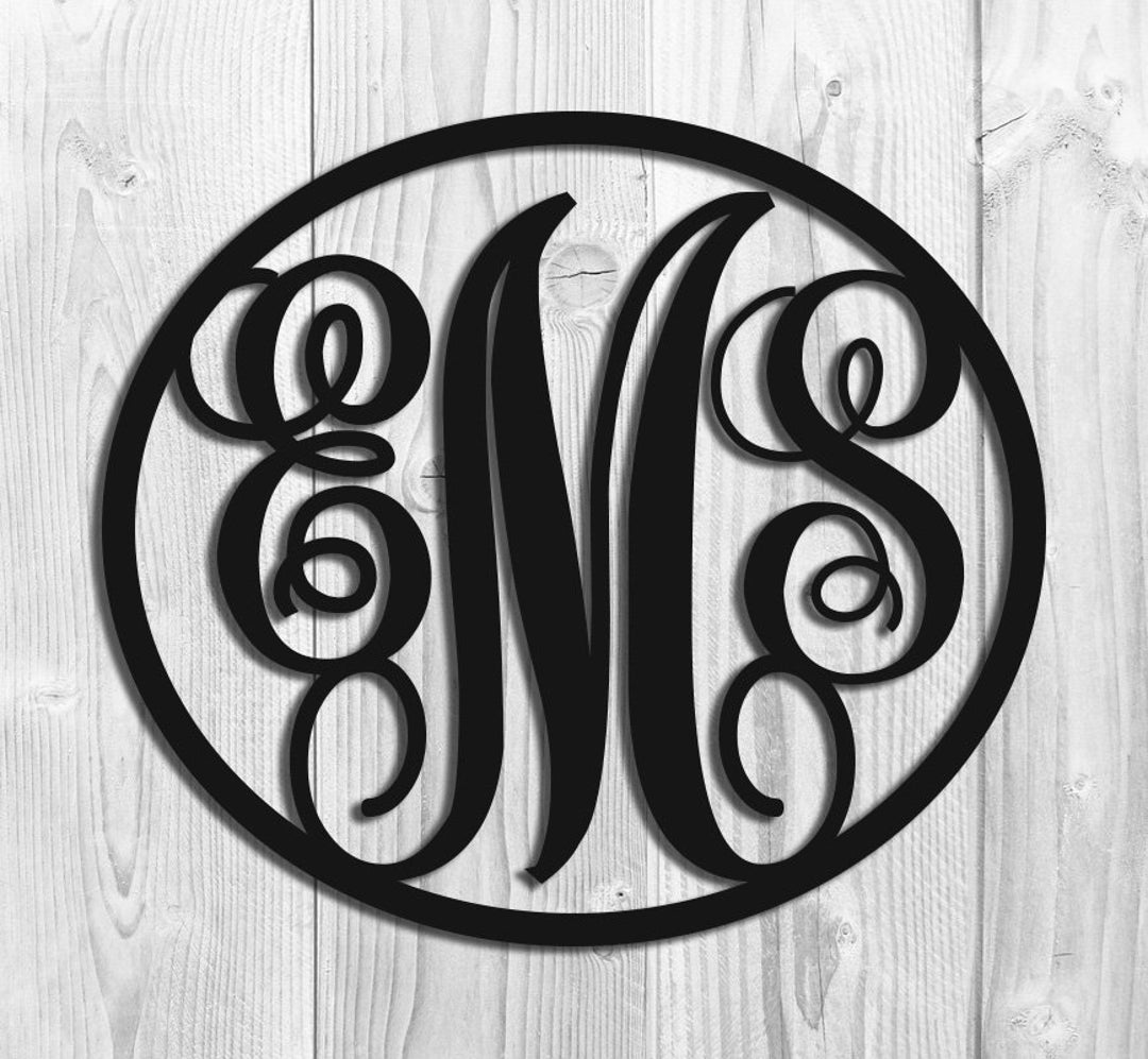 Monogram Wood Sign, Custom Wood Sign, Wooden Monogram Sign, Initial ...