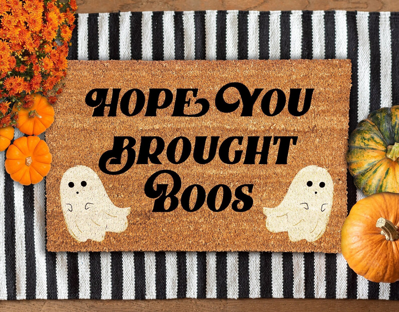 Hope You Brought Boos Door Mat Halloween Welcome Doormat - Etsy