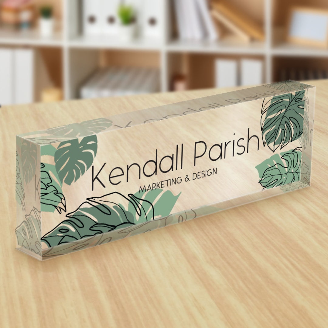Personalized Acrylic Desk Name Plates, Office Accessories Decor ...