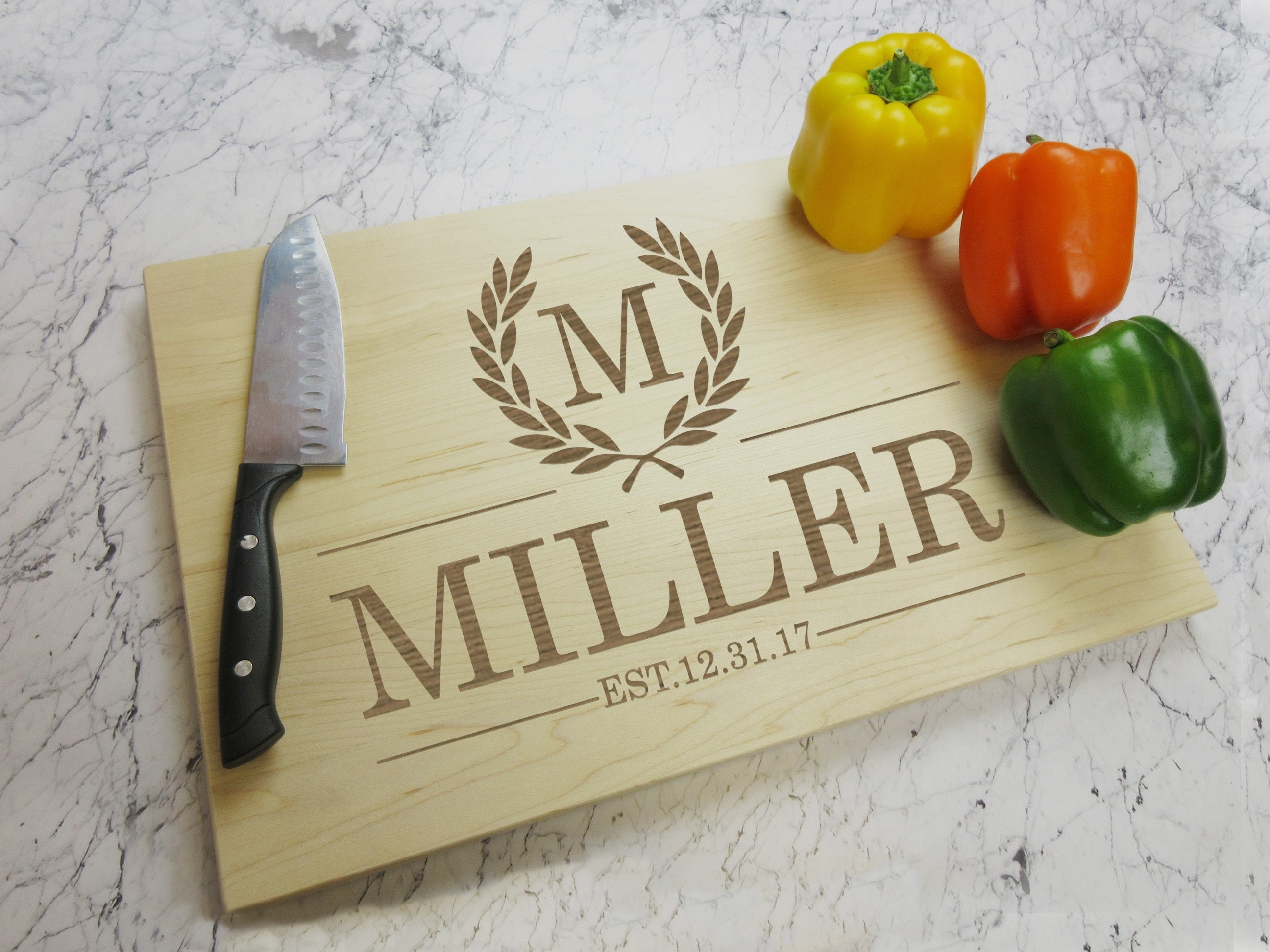 Personalized Cutting Board Walnut Maple Cherry Wood | Etsy