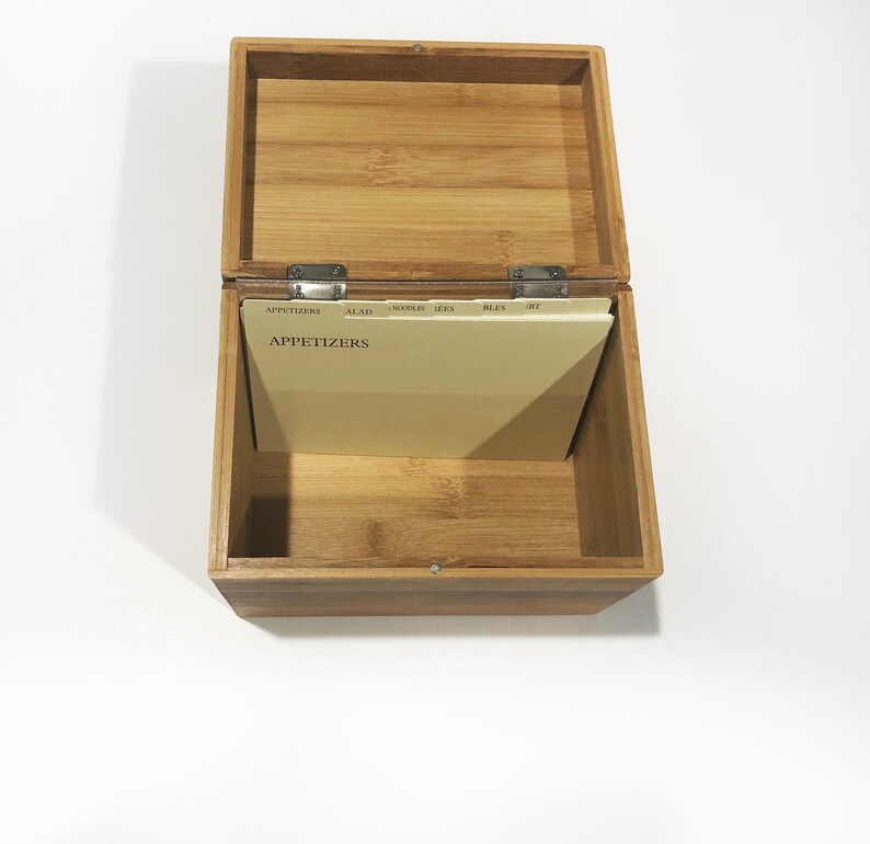 Wooden Recipe Box Kitchen Decor Housewarming Gift Bridal | Etsy