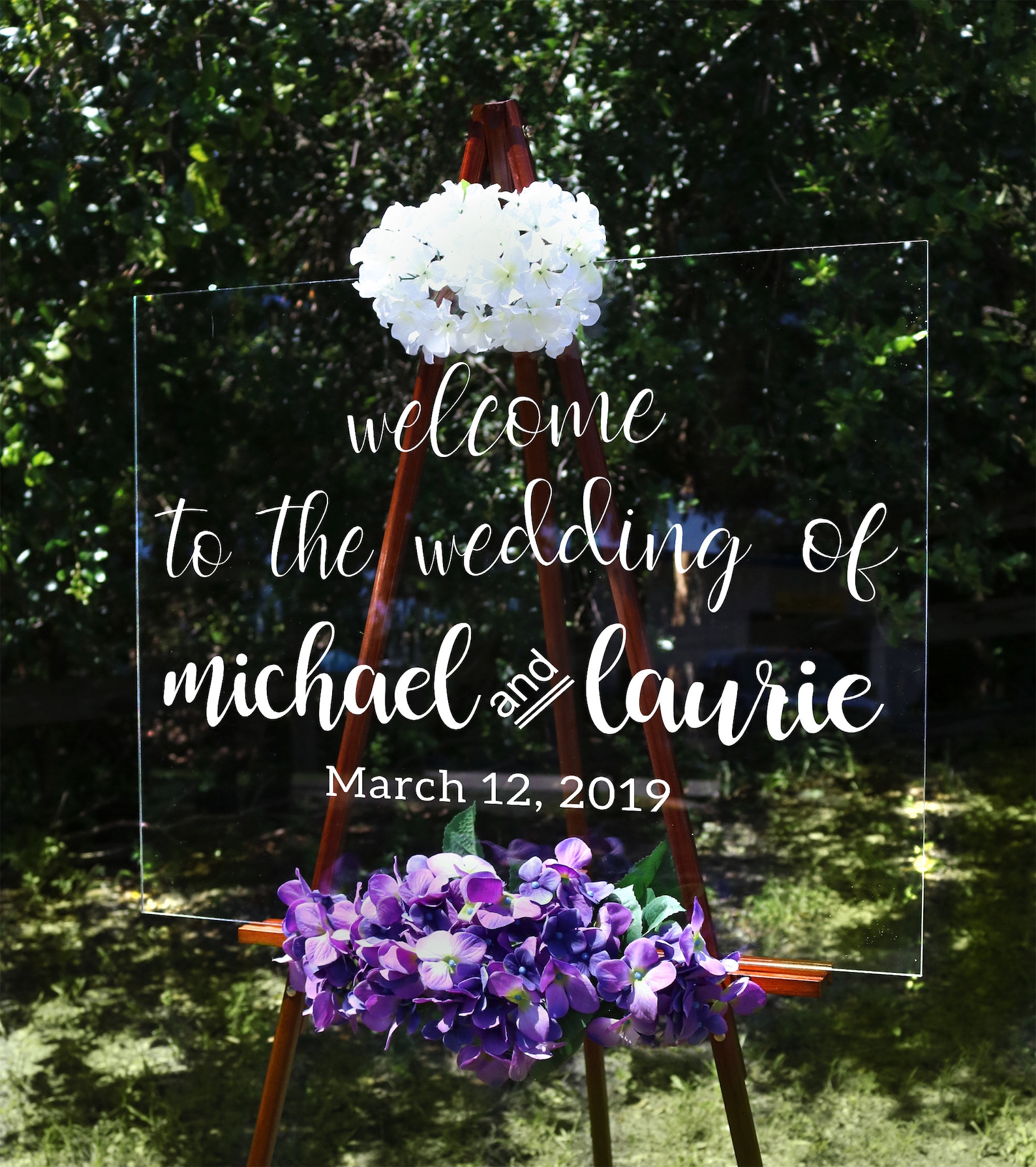 Wedding Sign Clear Acrylic Wedding Sign Custom Wedding - Etsy