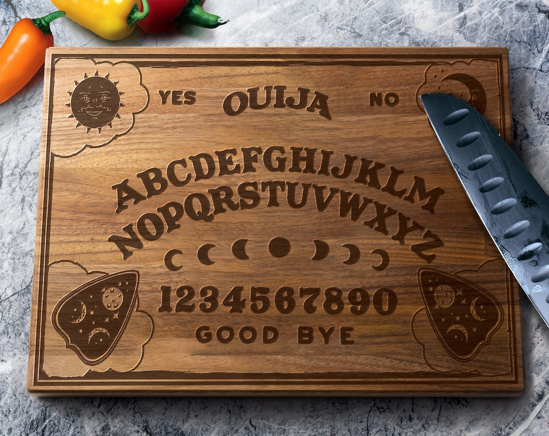 Ouija Board Cutting Board - Walnut - Maple - Cherry Wood - Engraved ...