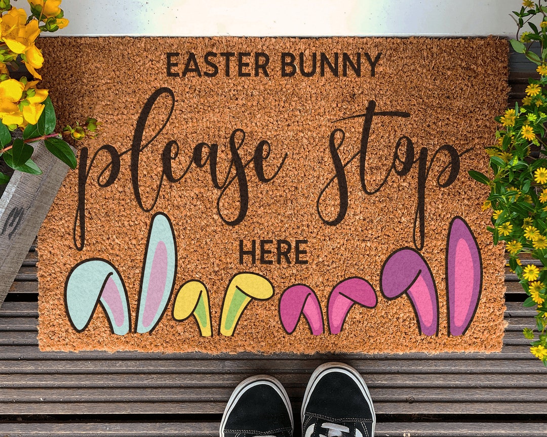 Easter Door Mat, Easter Decor, Easter Decoration, Easter Welcome Mat ...