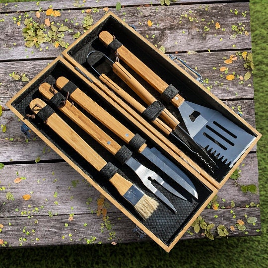 BBQ Set BBQ Grill Tool Set Personalized Barbecue Set | Etsy