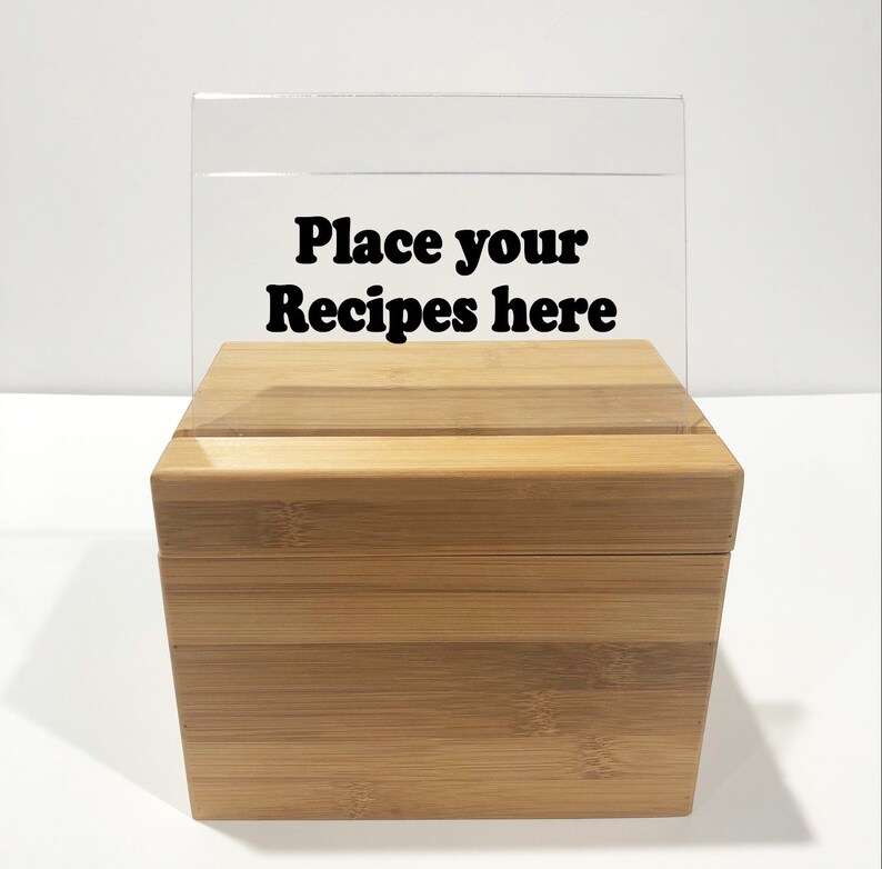 Wooden Recipe Box Kitchen Decor Housewarming Gift Bridal | Etsy